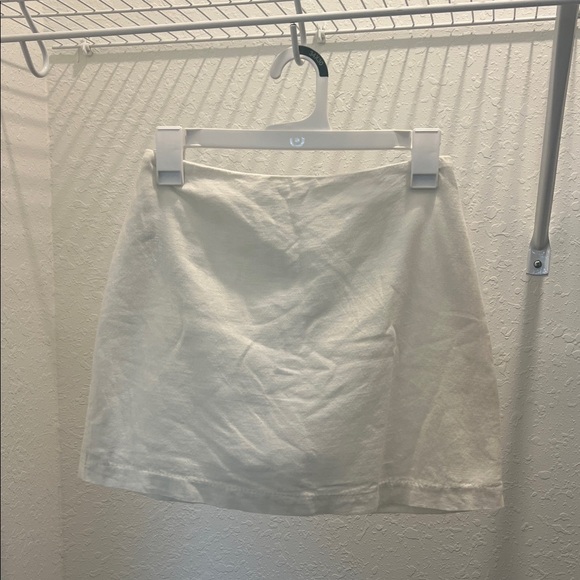 Abercrombie & Fitch | Skirts | Abercrombie White Linen Blend Skort ...